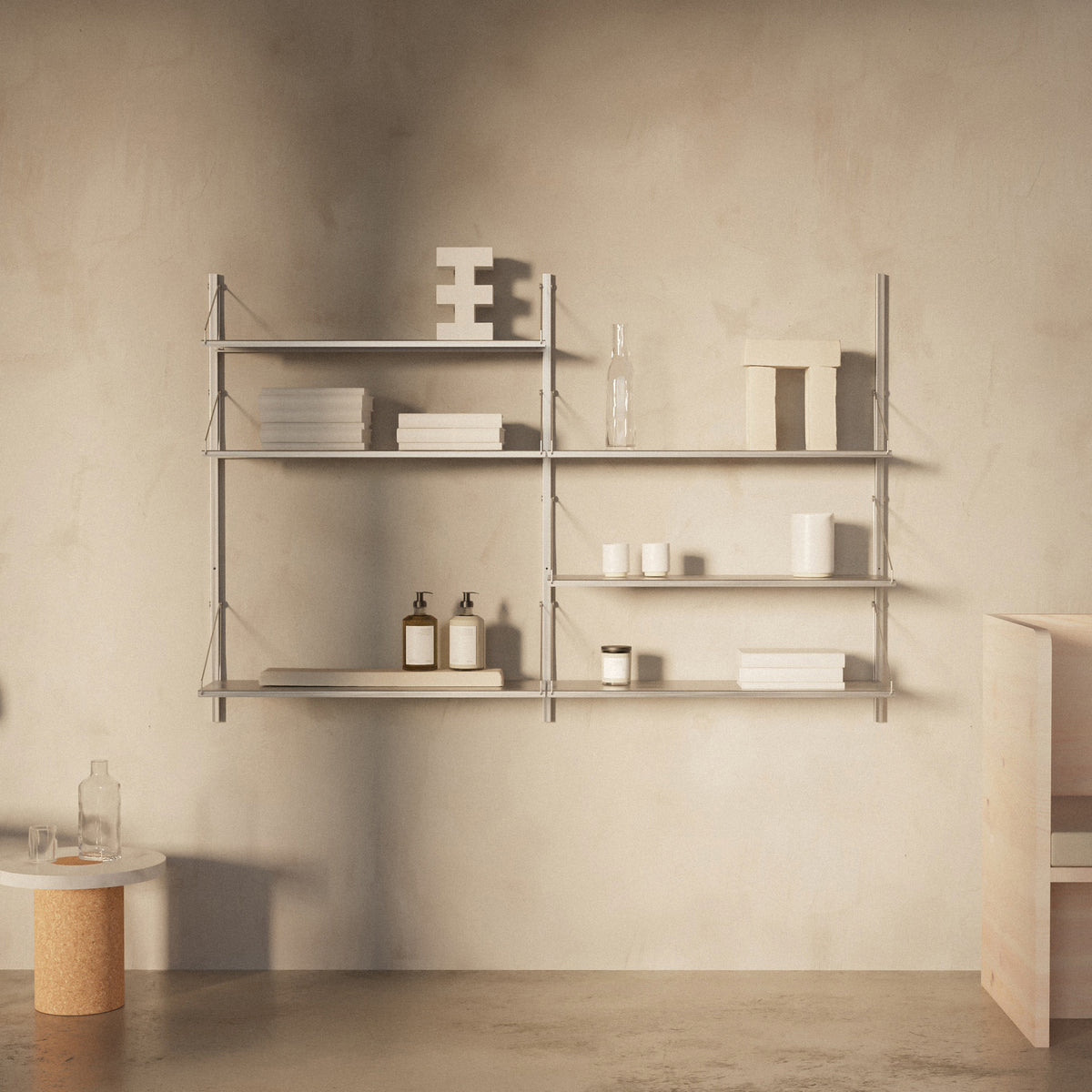 Shelf Library Stainless Steel | Double Section – Goodee